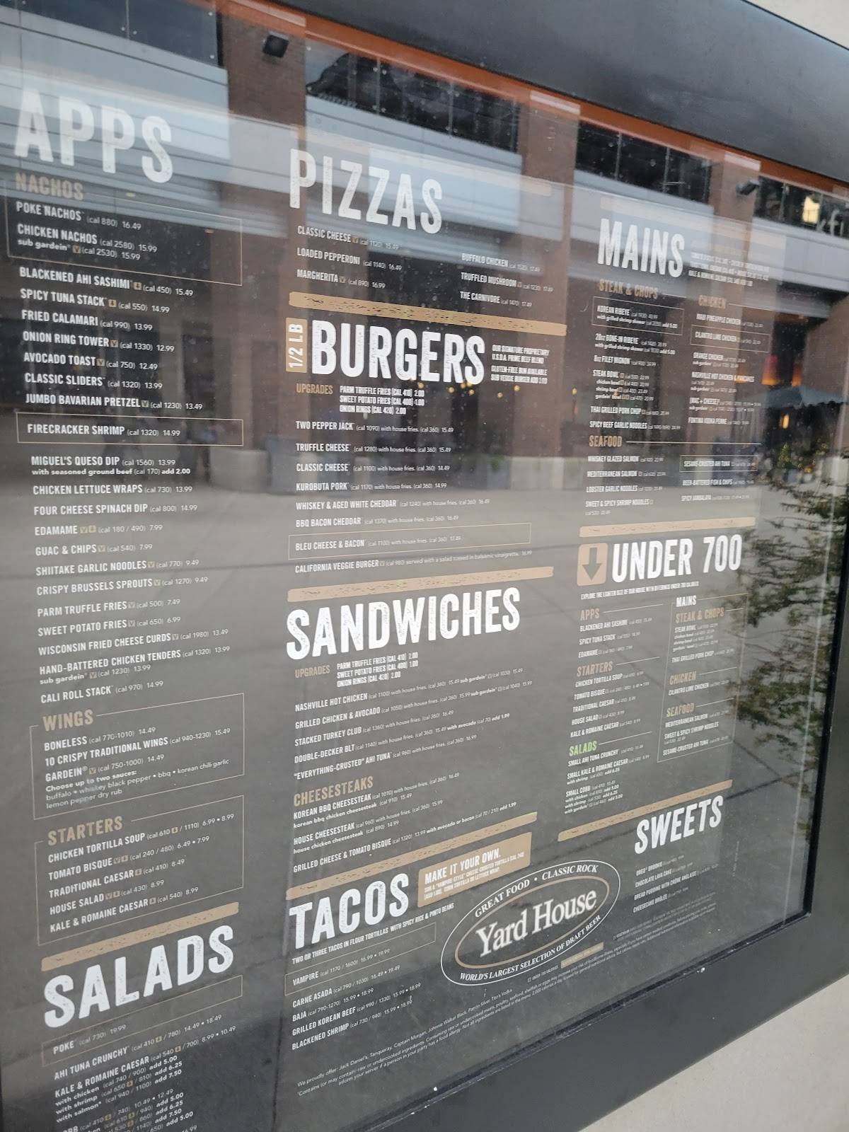 Menu at Yard House pub & bar, Atlanta, 825 Battery Ave SE #320