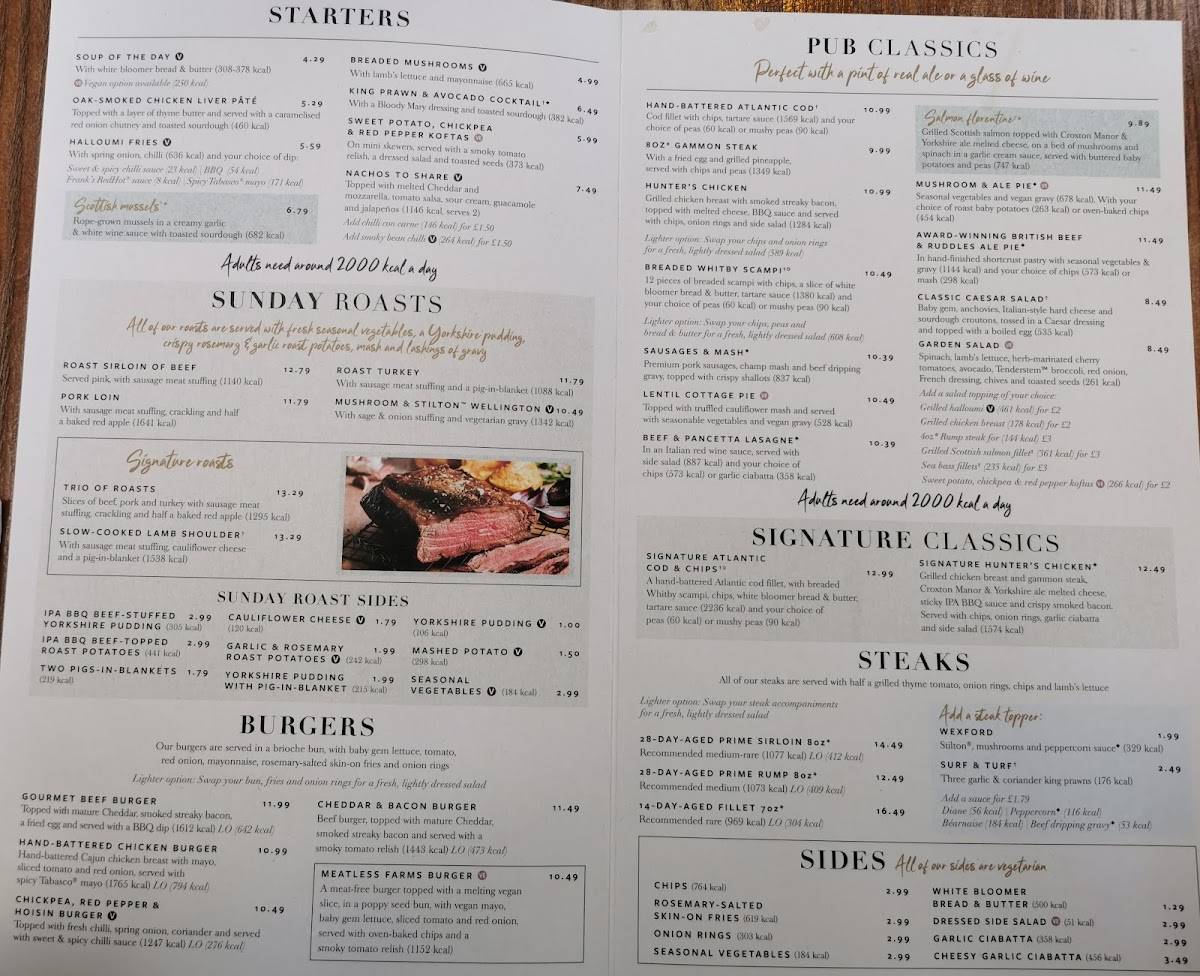 Menu at The Manor pub & bar, Yeovil