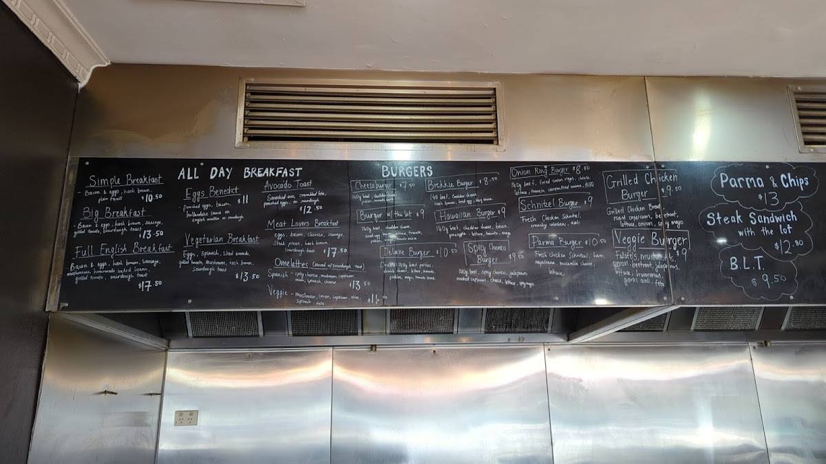 Menu at Yorkshire Roast cafe, Malvern East