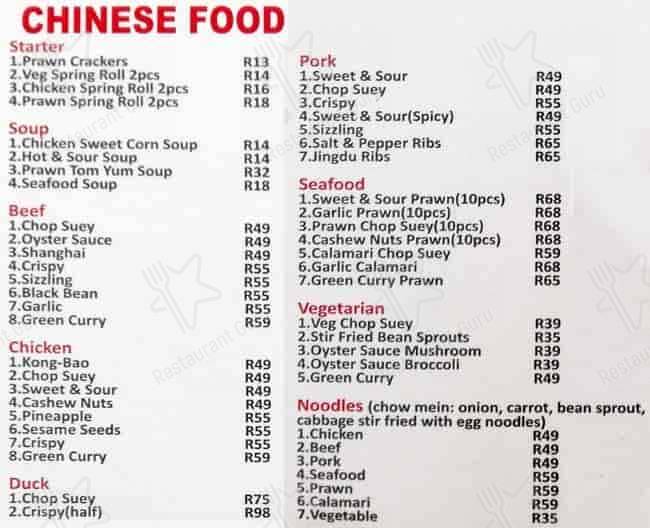 Menu at Yuki Sushi & Asian Cuisine Brackenfell restaurant, Cape Town ...