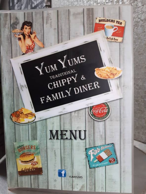 Menu at Yum Yums Diner cafe, Salford