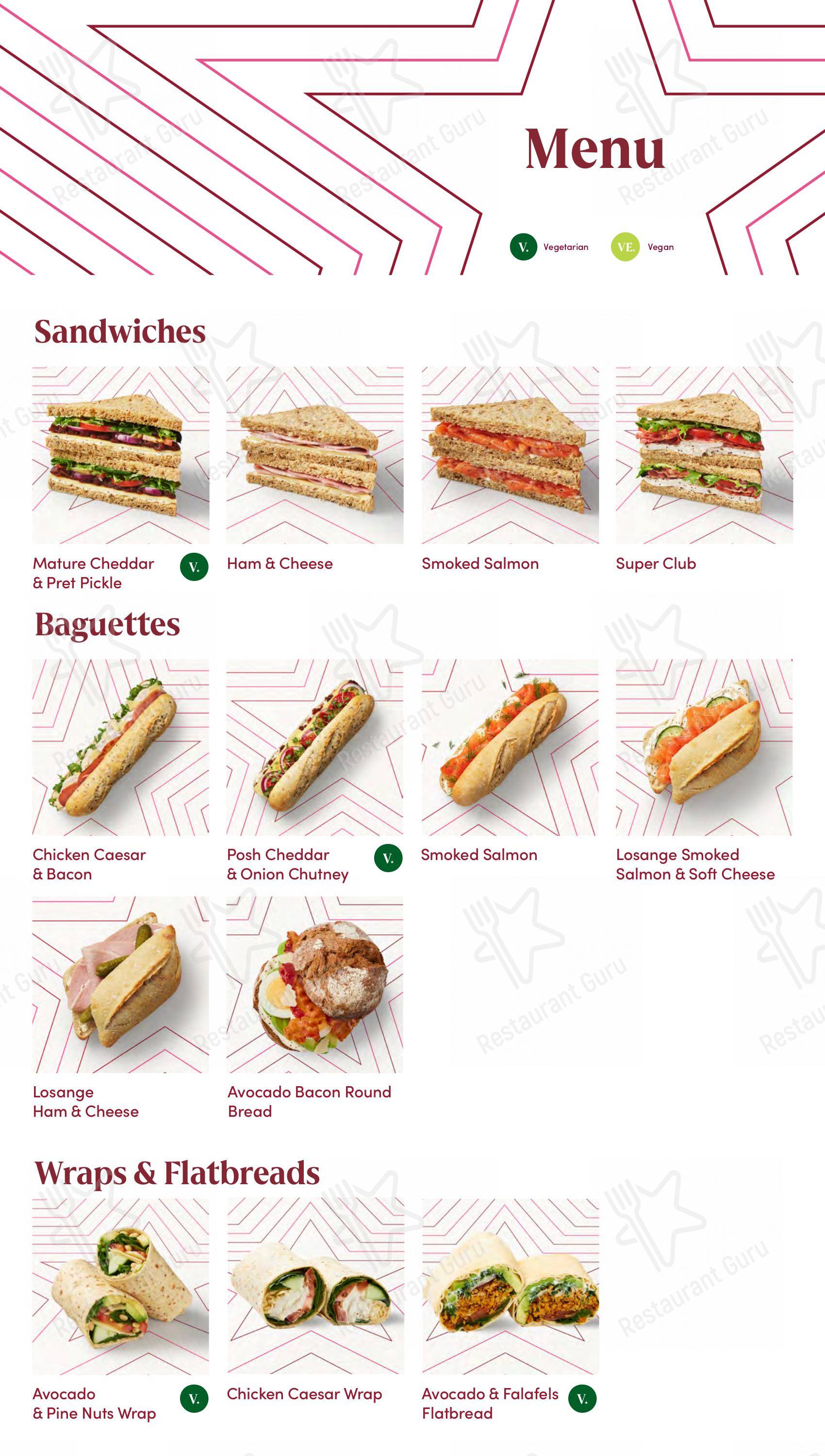 Carta de Pret A Manger Hauptbahnhof Zürich, Zürich