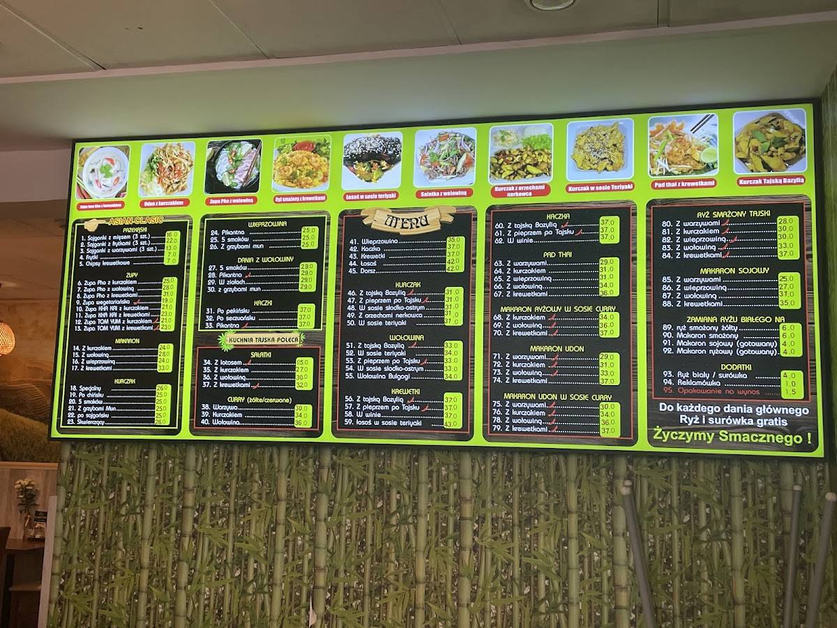 Menu at Happy Star restaurant, Zabrze