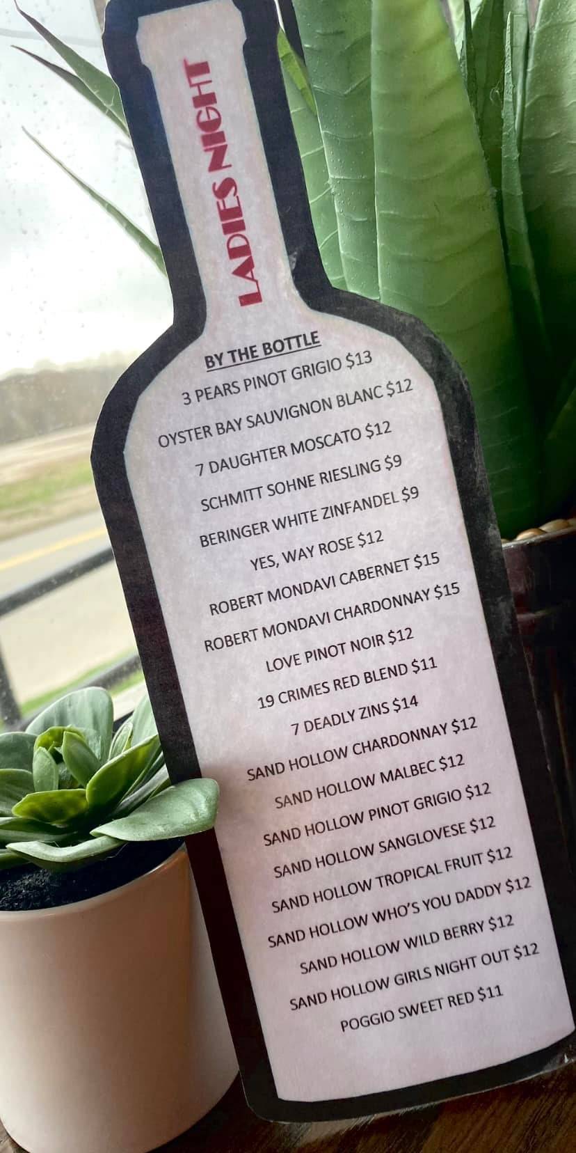 Menu at Rake's Place steakhouse, Zanesville