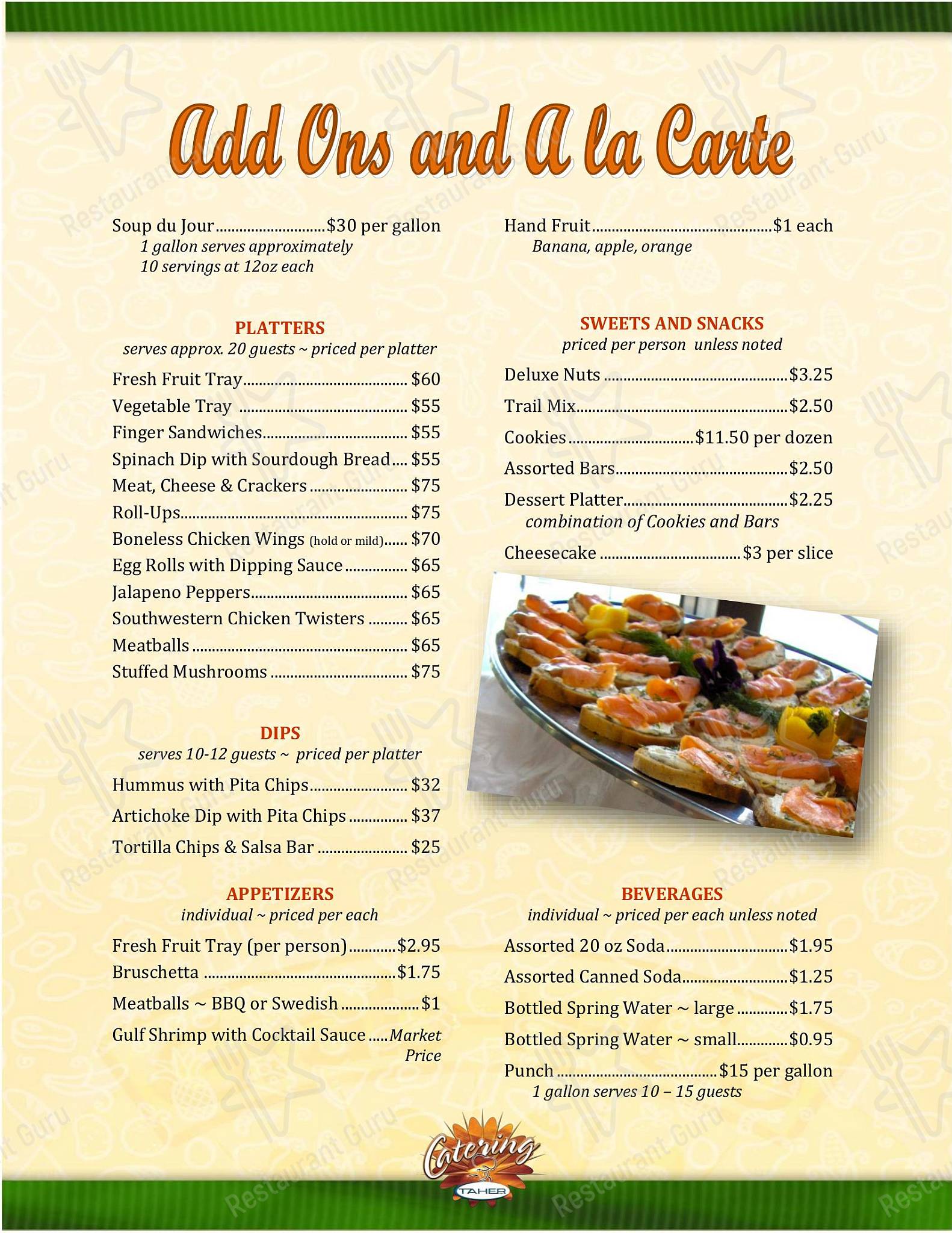 Carta de Merced College Cafeteria, Merced
