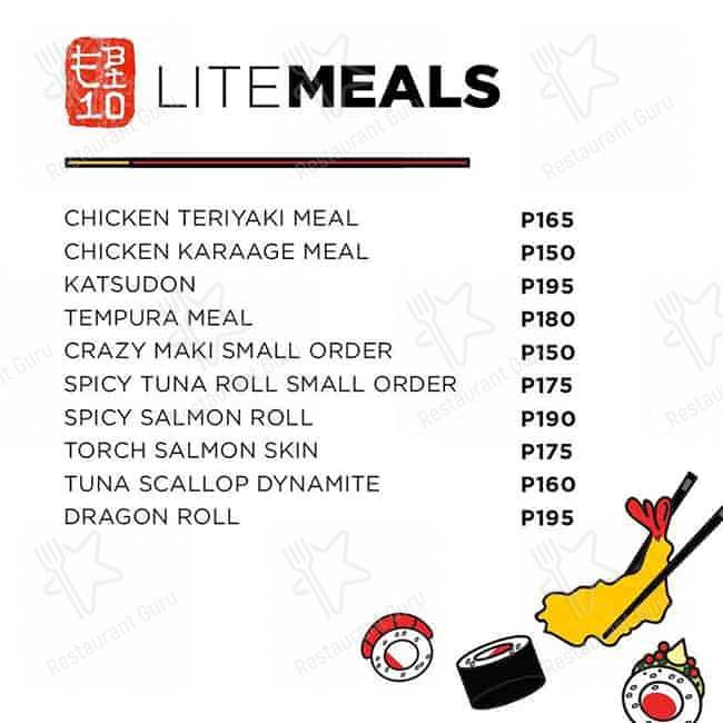 Menu at Ebi 10 restaurant, Makati