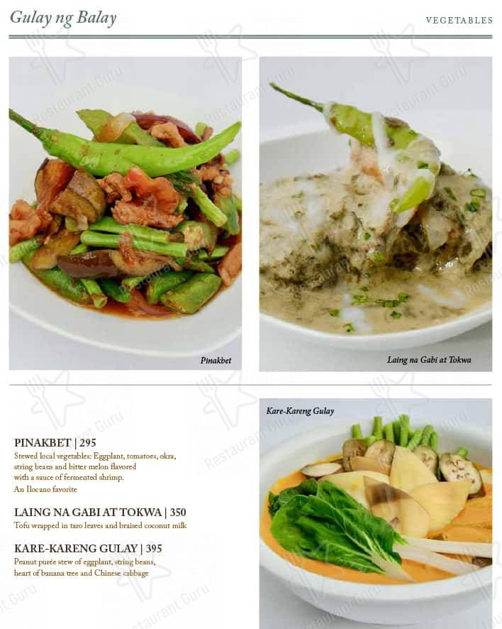 Menu at Balay Dako restaurant, Tagaytay, Tagaytay - Nasugbu Hwy