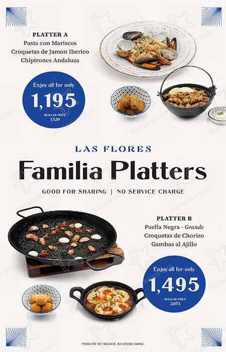 Menu at Las Flores restaurant, Makati, Salcedo Village