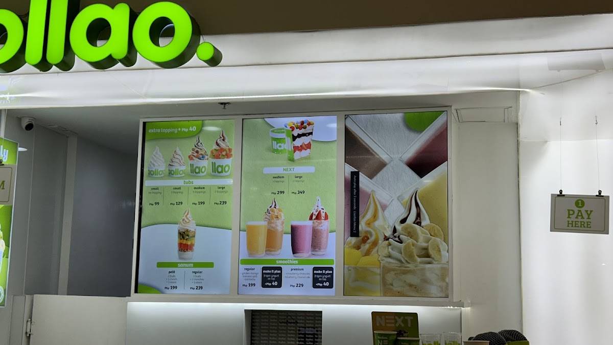 Menu at llaollao Ayala Center Cebu, Cebu City