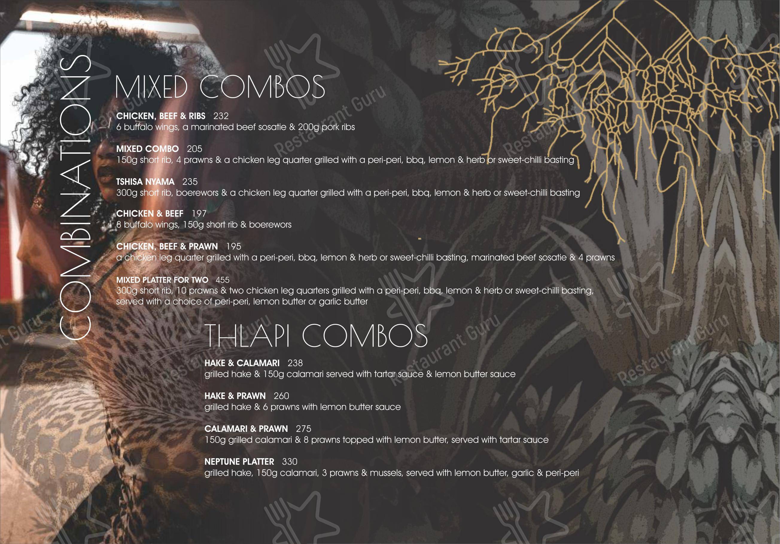 Menu at Baobab Cafe & Grill, Pretoria, Menlyn Shopping Centre