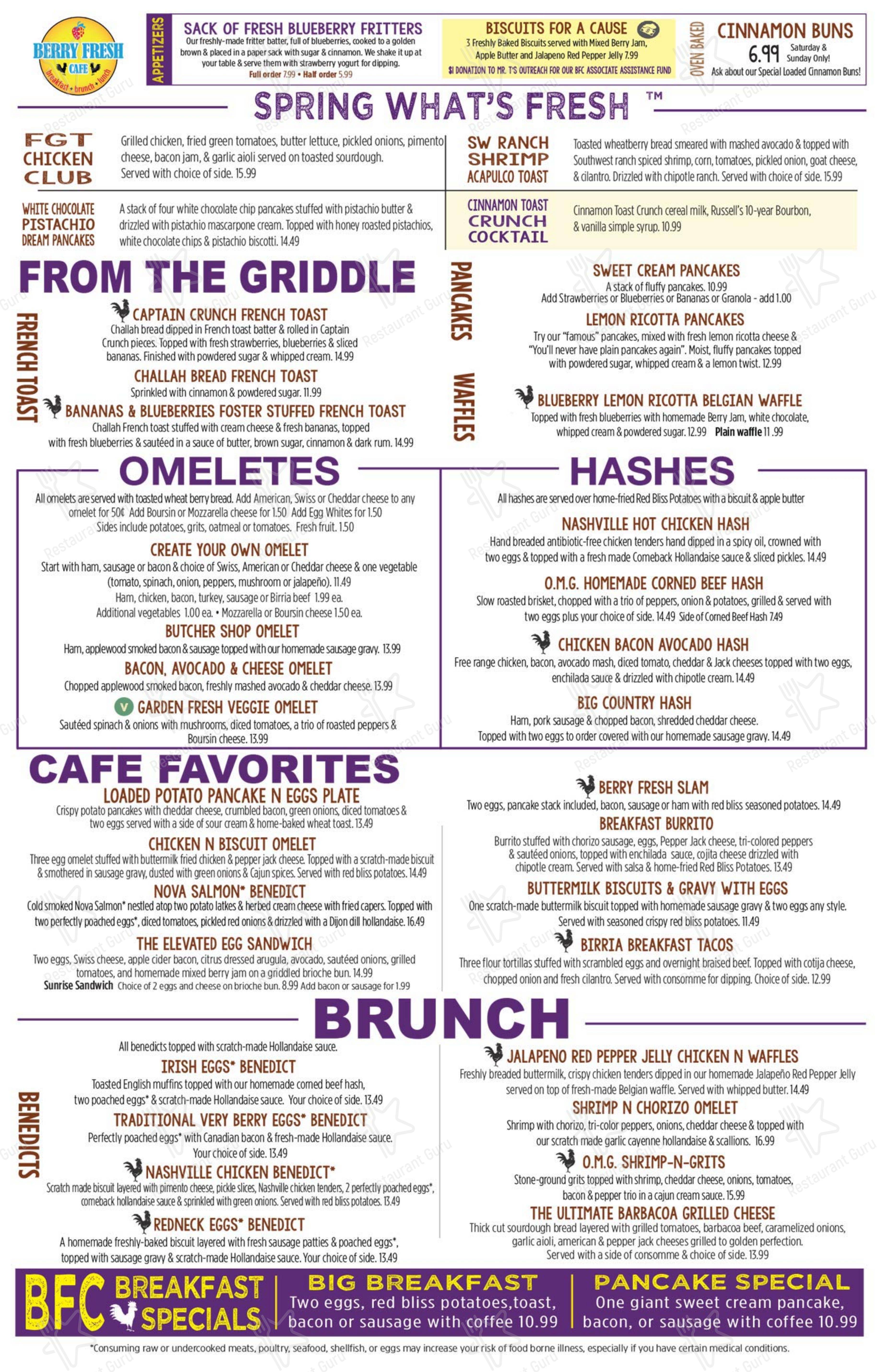 Menu at Berry Fresh Cafe, Port St. Lucie, St Lucie W Blvd