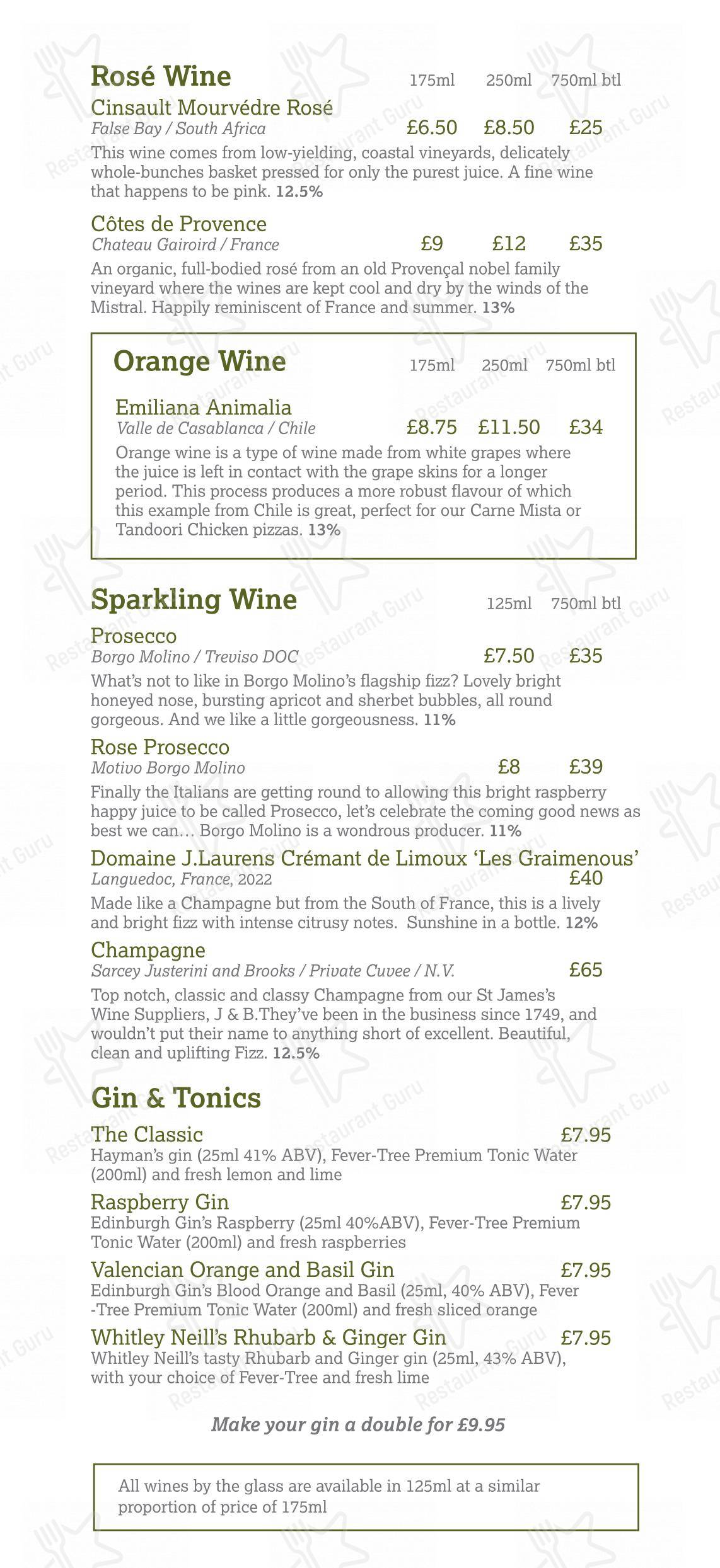 Menu at Croma Prestwich restaurant, Manchester, 30 Longfield Centre