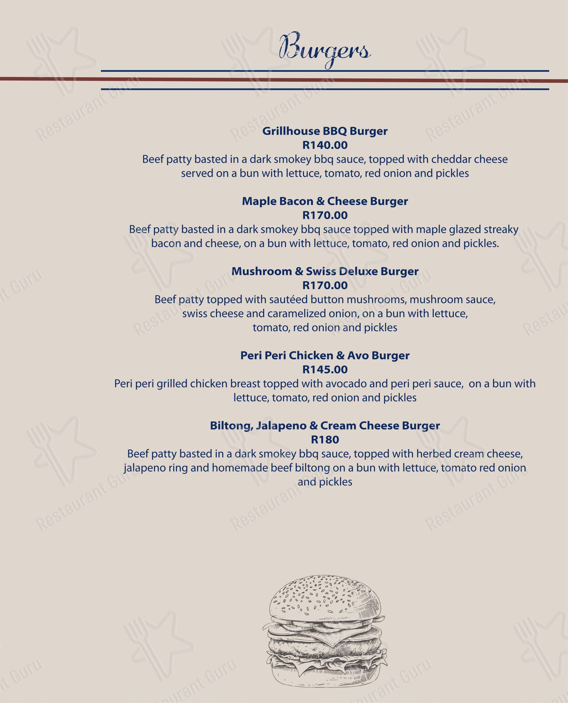 Menu at Farm 'n Sea Grillhouse restaurant, Vanderbijlpark