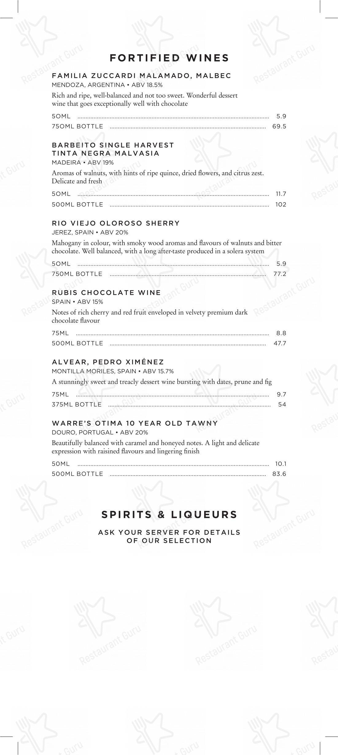 Menu at Fazenda Rodizio Bar & Grill Manchester, Manchester