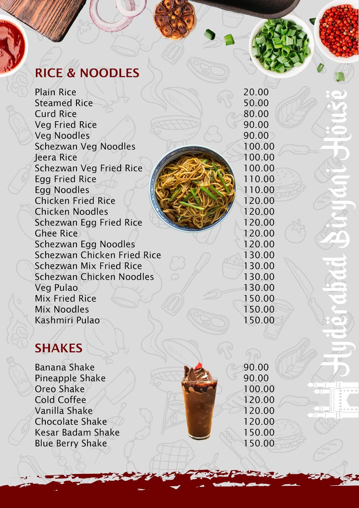 Menu at , Gunupur