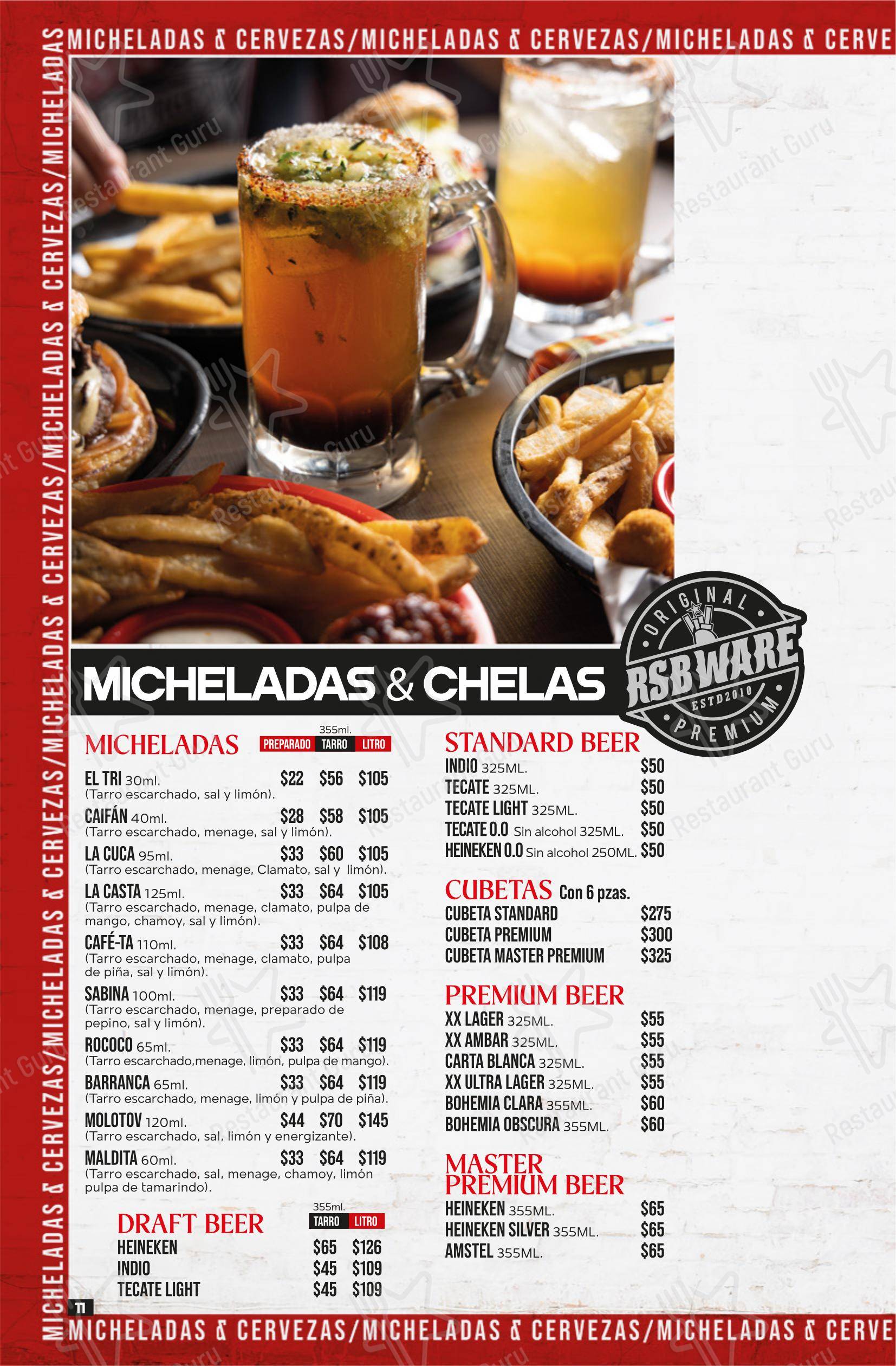 Carta de comida rápida Rockstar Burger Mateos, Leon, Blvd. López Mateos ...