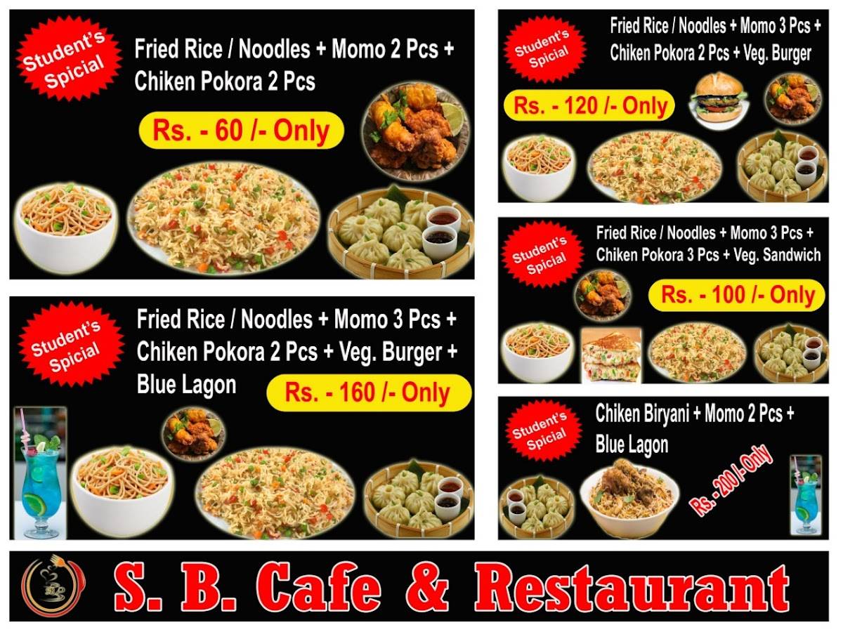 Menu at SB CAFE & RESTAURANT, India