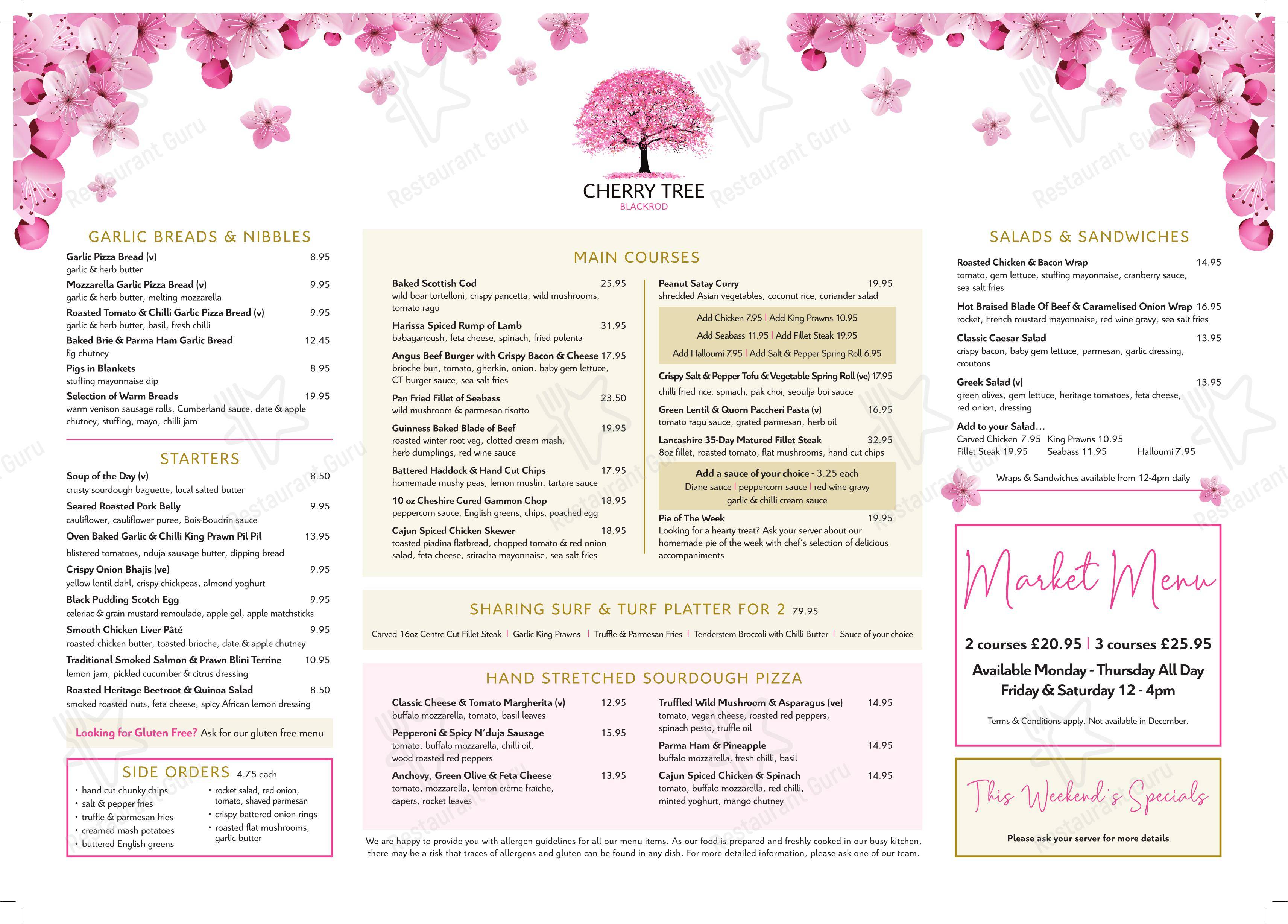Menu at The Cherry Tree pub & bar, Blackrod