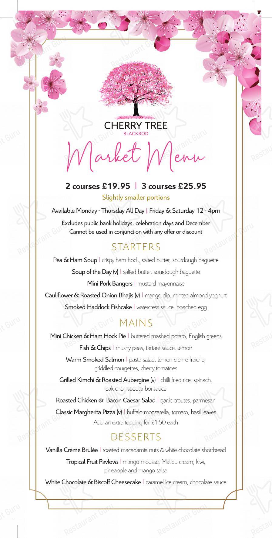 Menu at The Cherry Tree pub & bar, Blackrod