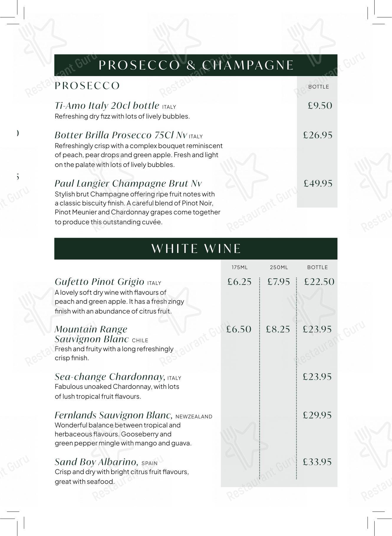 Menu at The Coronation Restaurant, Gorebridge