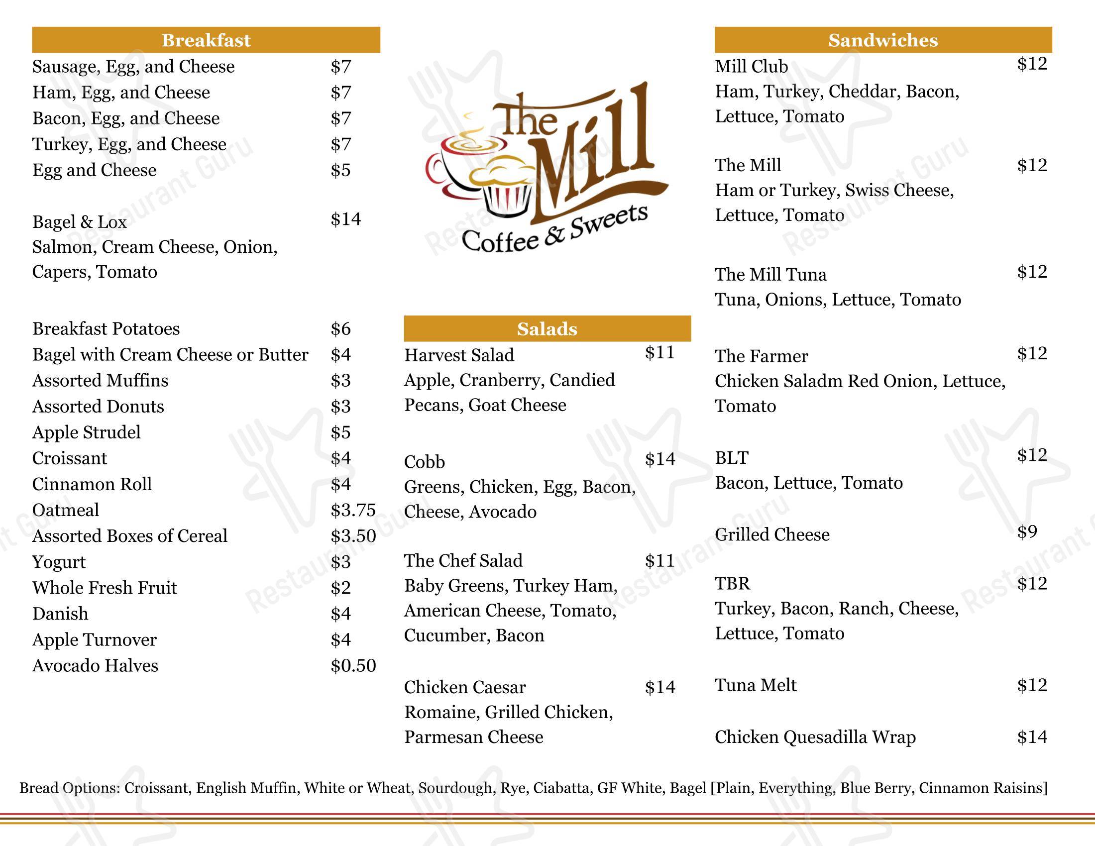 Carta de The Mill, Williamsburg, Kingsmill Rd