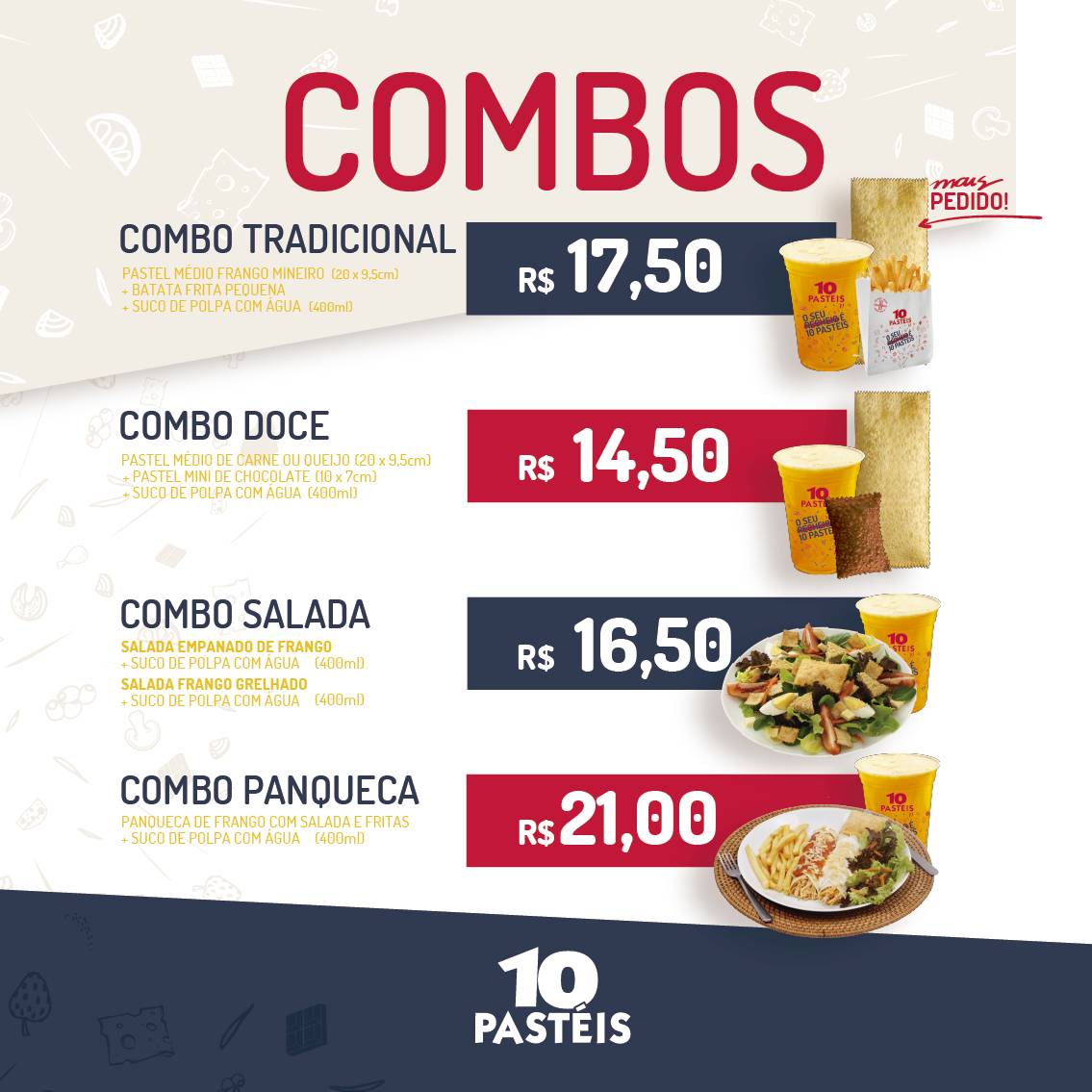 Menu em 10 Pastéis restaurante, Araucária, Av. Dr. Vítor do Amaral