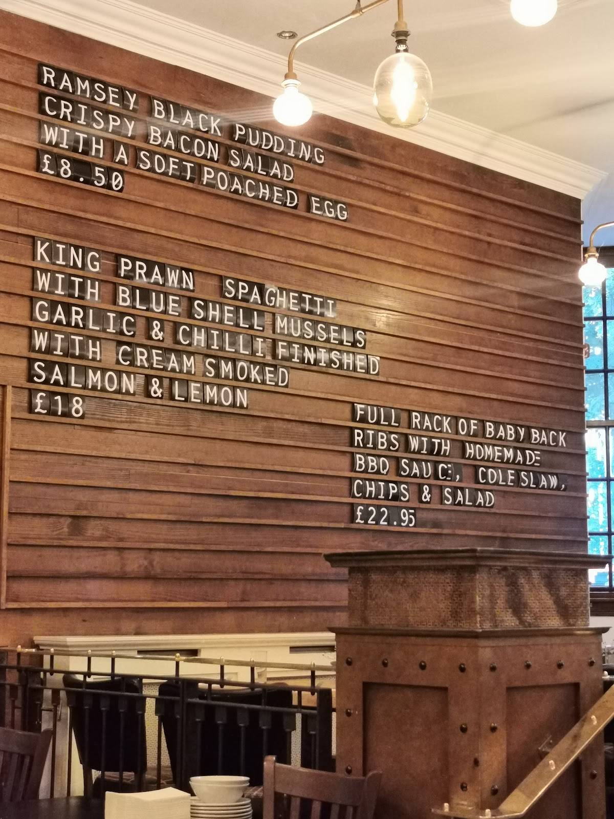 Menu at 1051 GWR restaurant, Glasgow, Great Western Rd