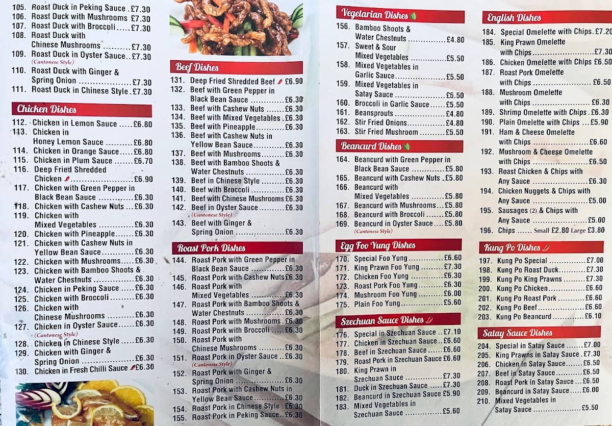 Menu at 2J Chinese Takeaway fast food, Hereford