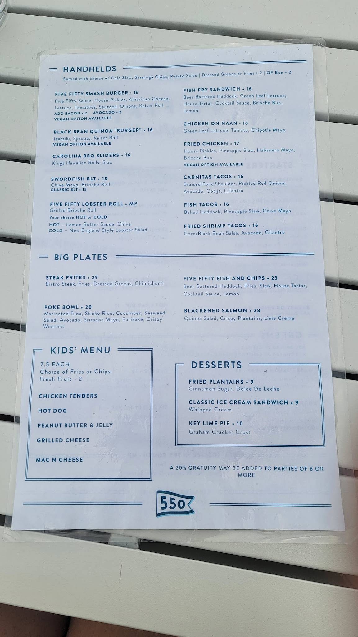 Menu at Lago by Druthers pub & bar, Saratoga Springs