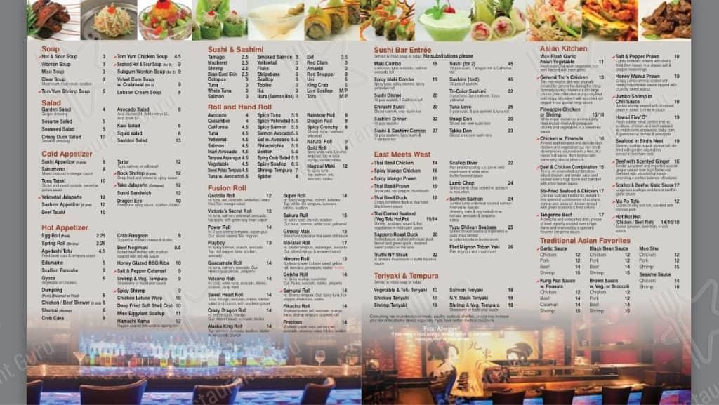 Menu at 9 East Hibachi & Asian Kitchen restaurant, Branford