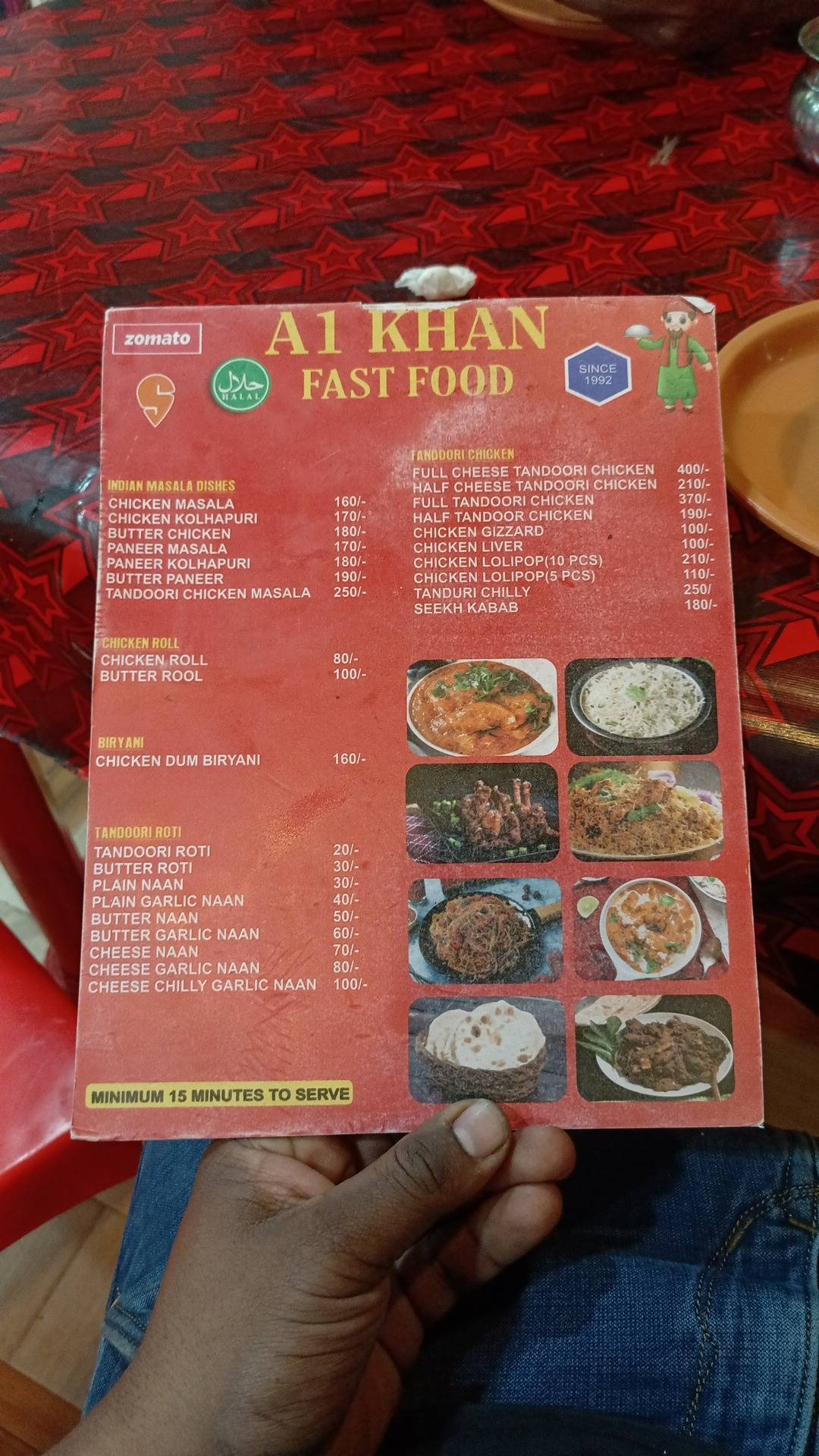 Menu at A1 Khan Fast Food Restaurant, Margao