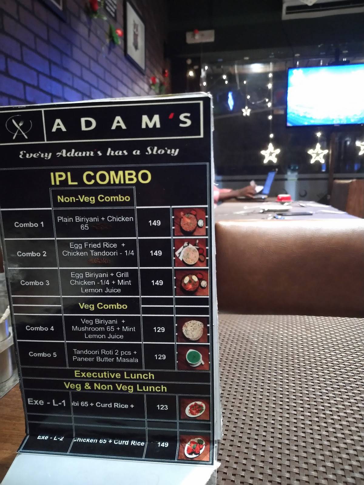 Menu at ADAM'S MULTI-CUISINE RESTAURANT, Chennai
