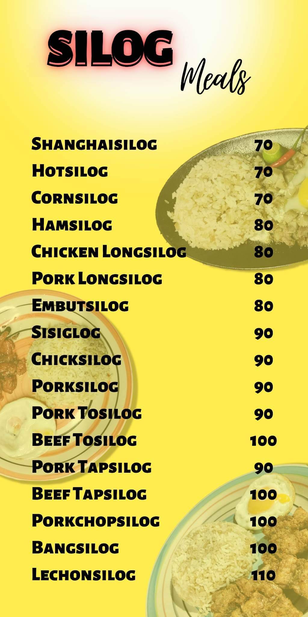 Carta del restaurante ALEMS PARESAN CARINDERIA, Batangas