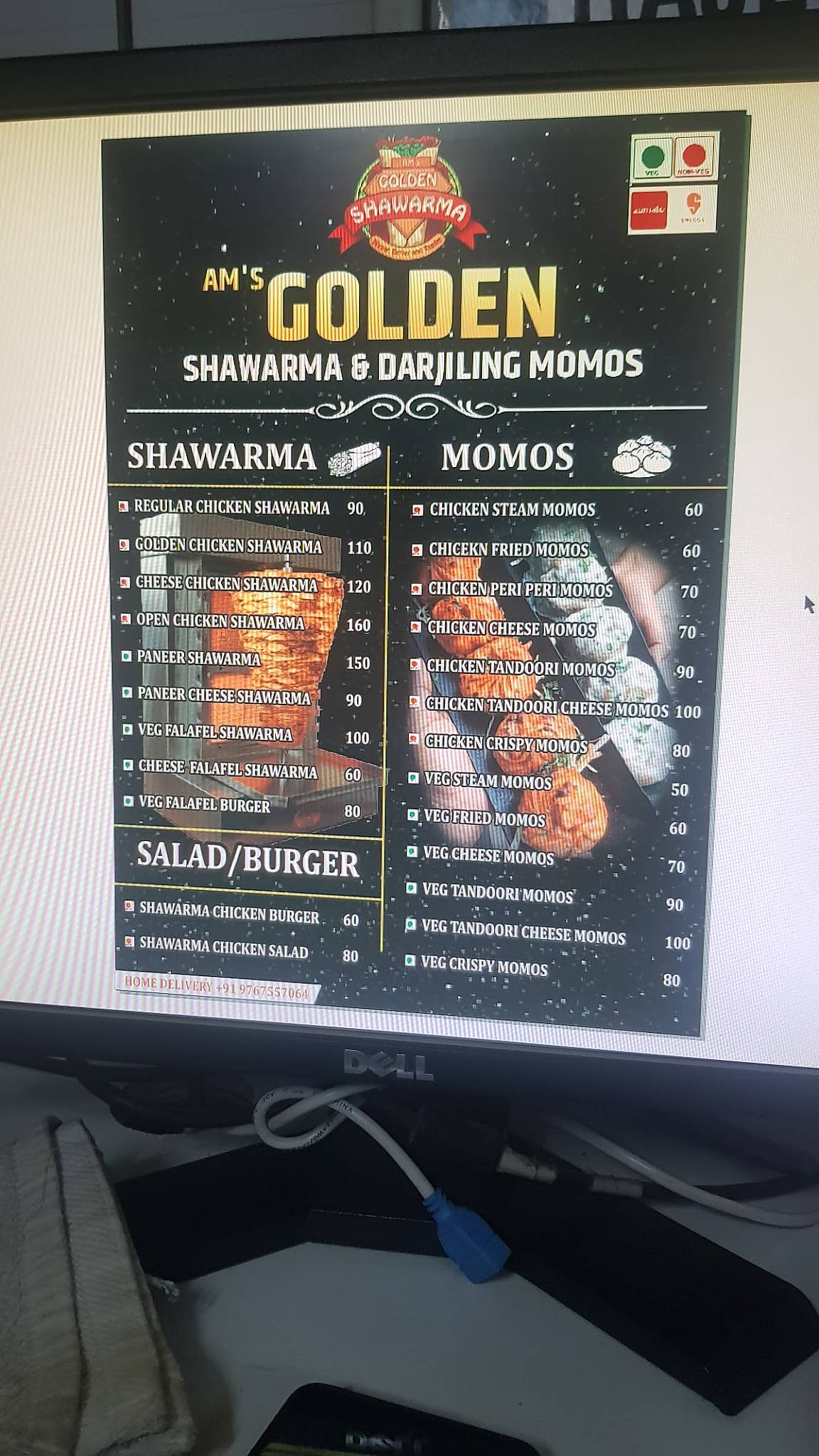 Menu at AM,s Golden Shawarma & Momos., Pune
