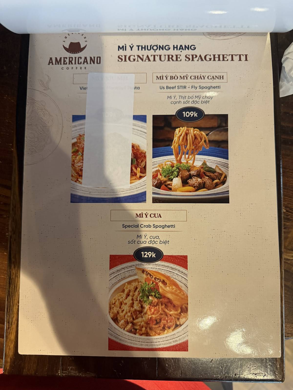 Menu at AMERICANO COFFEE - 409 Nguyễn Duy Trinh restaurant, Ho Chi Minh ...