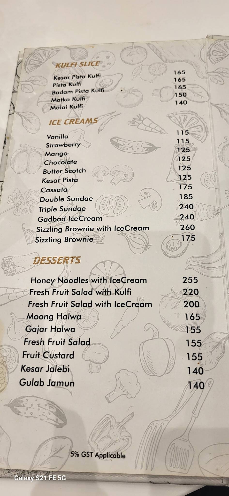Menu at ATITHI VEG AUNDH, Pune