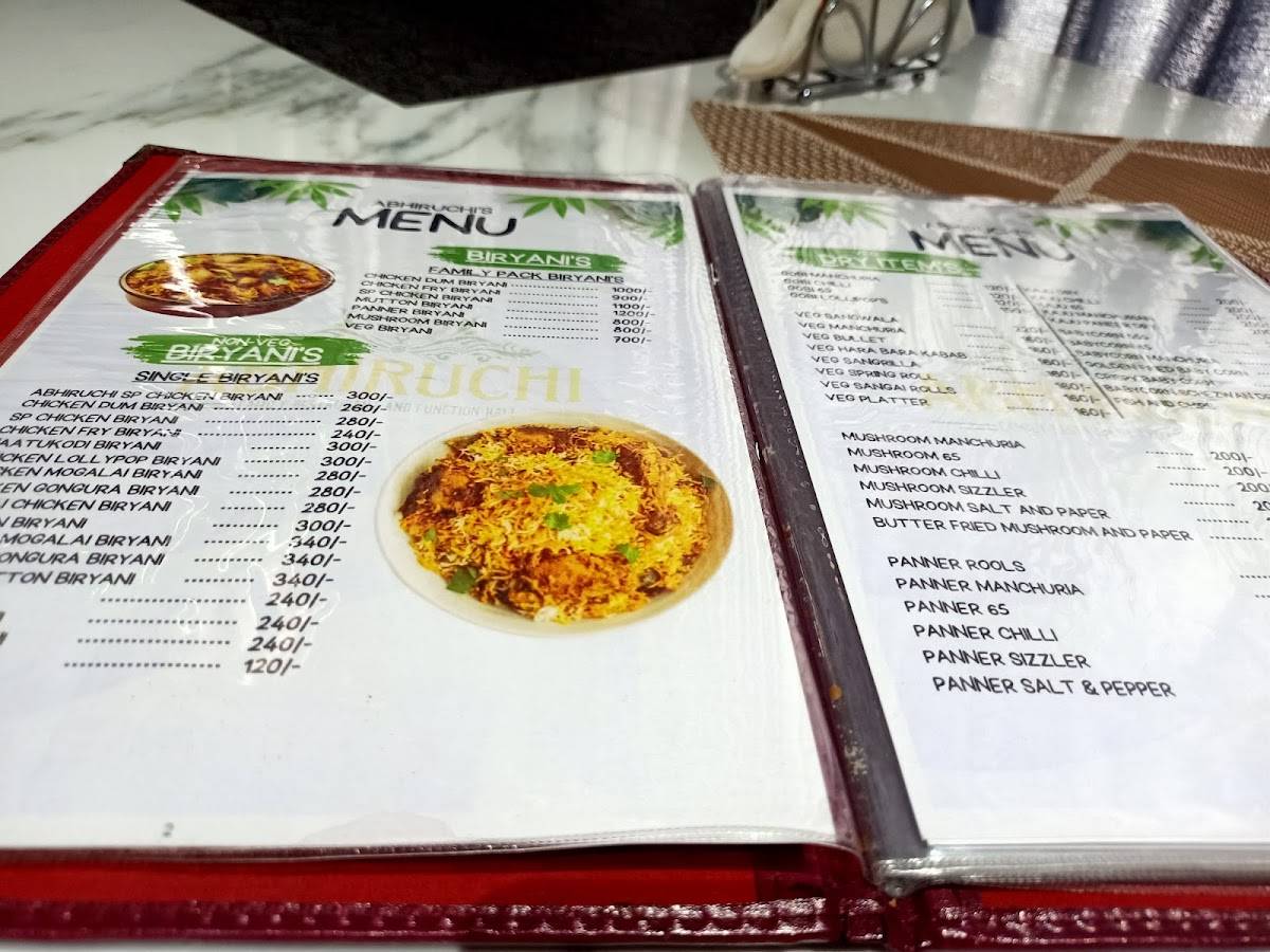 Menu at AbhiRuchi Family restaurant, Pulivendula