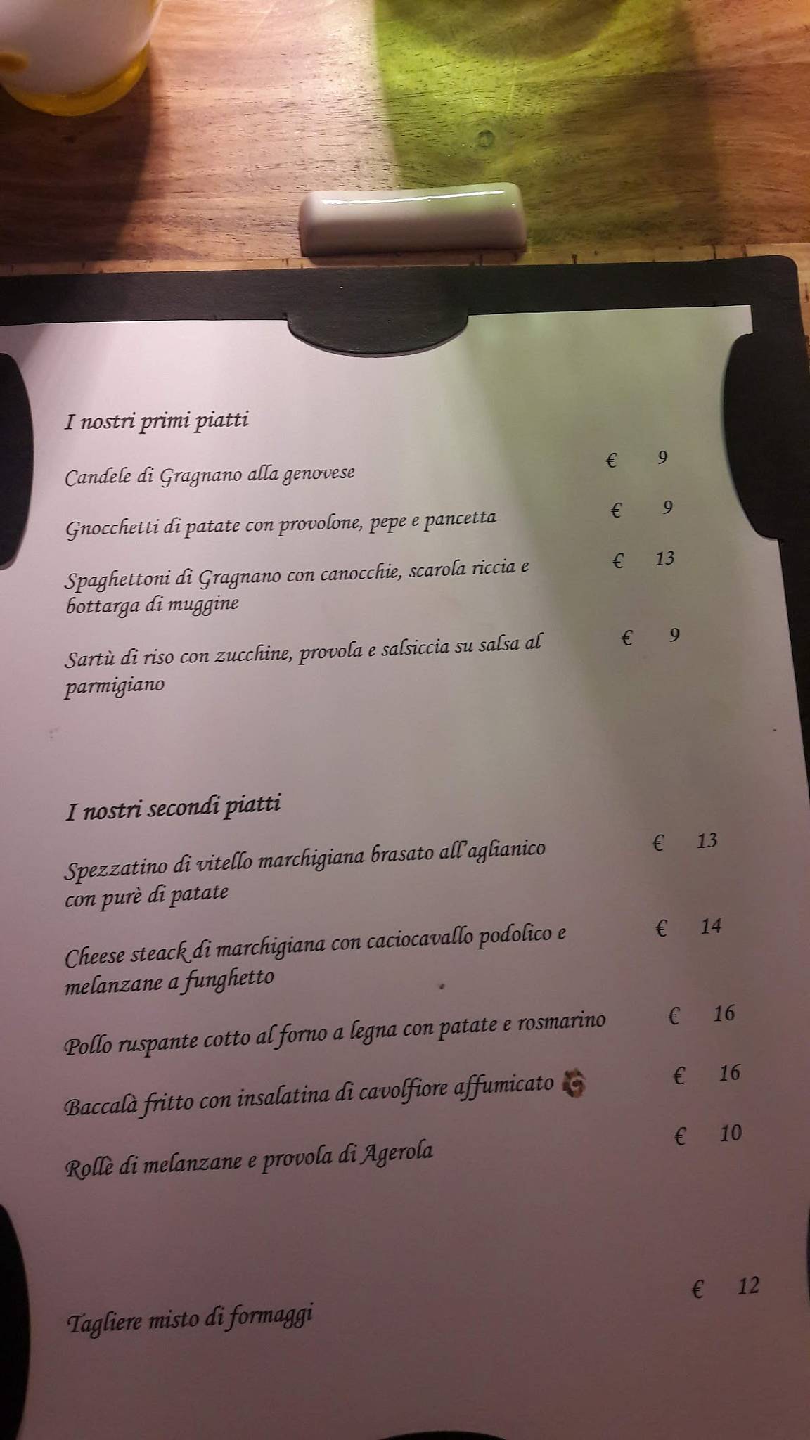 Menu da Abraxas Osteria ristorante, Pozzuoli, Via Scalandrone