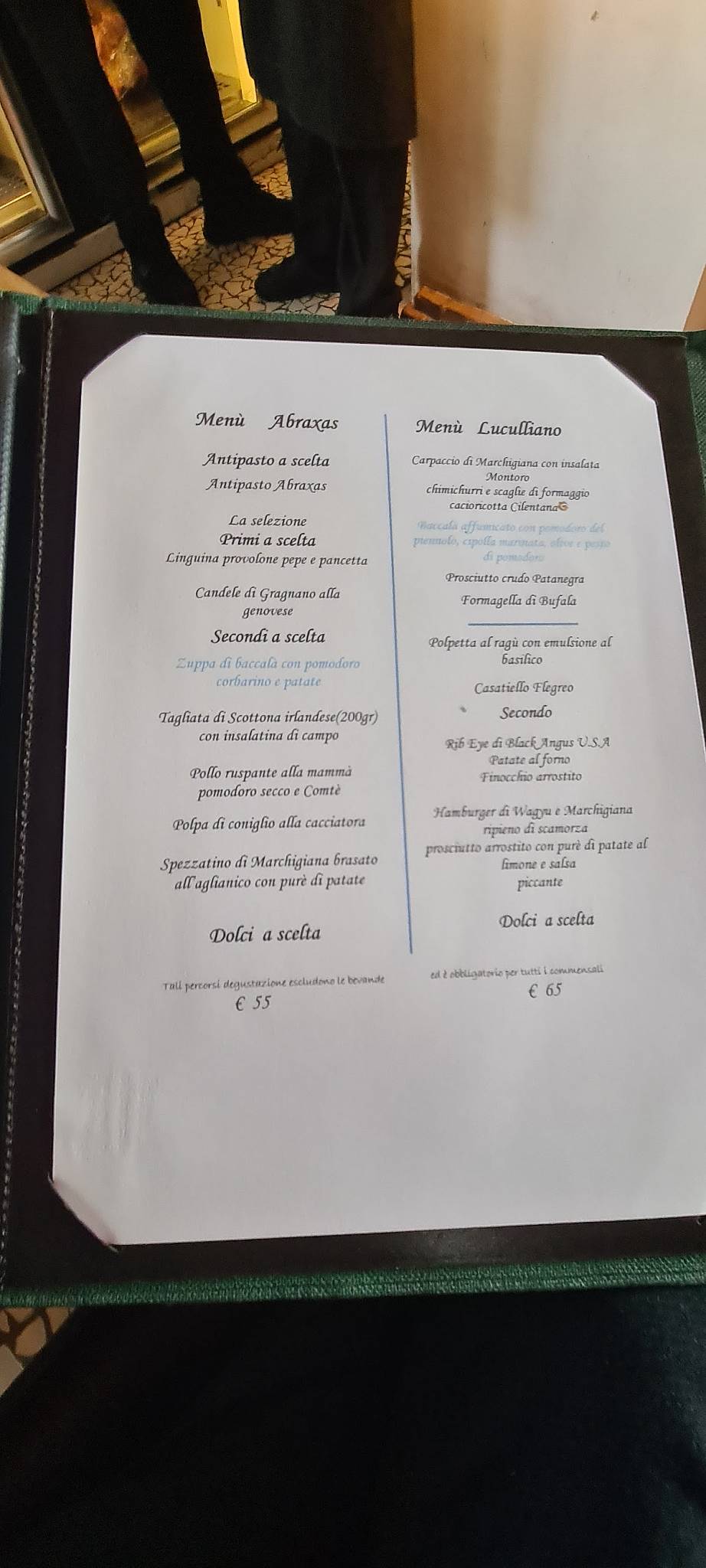 Menu da Abraxas Osteria ristorante, Pozzuoli, Via Scalandrone
