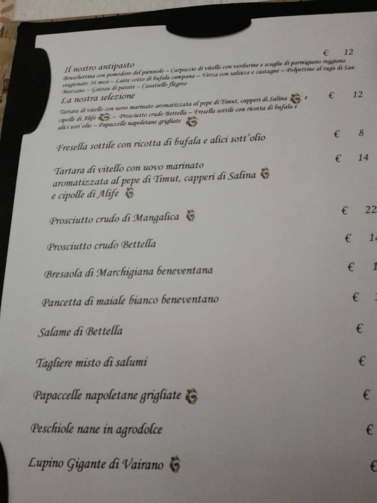 Menu da Abraxas Osteria ristorante, Pozzuoli, Via Scalandrone