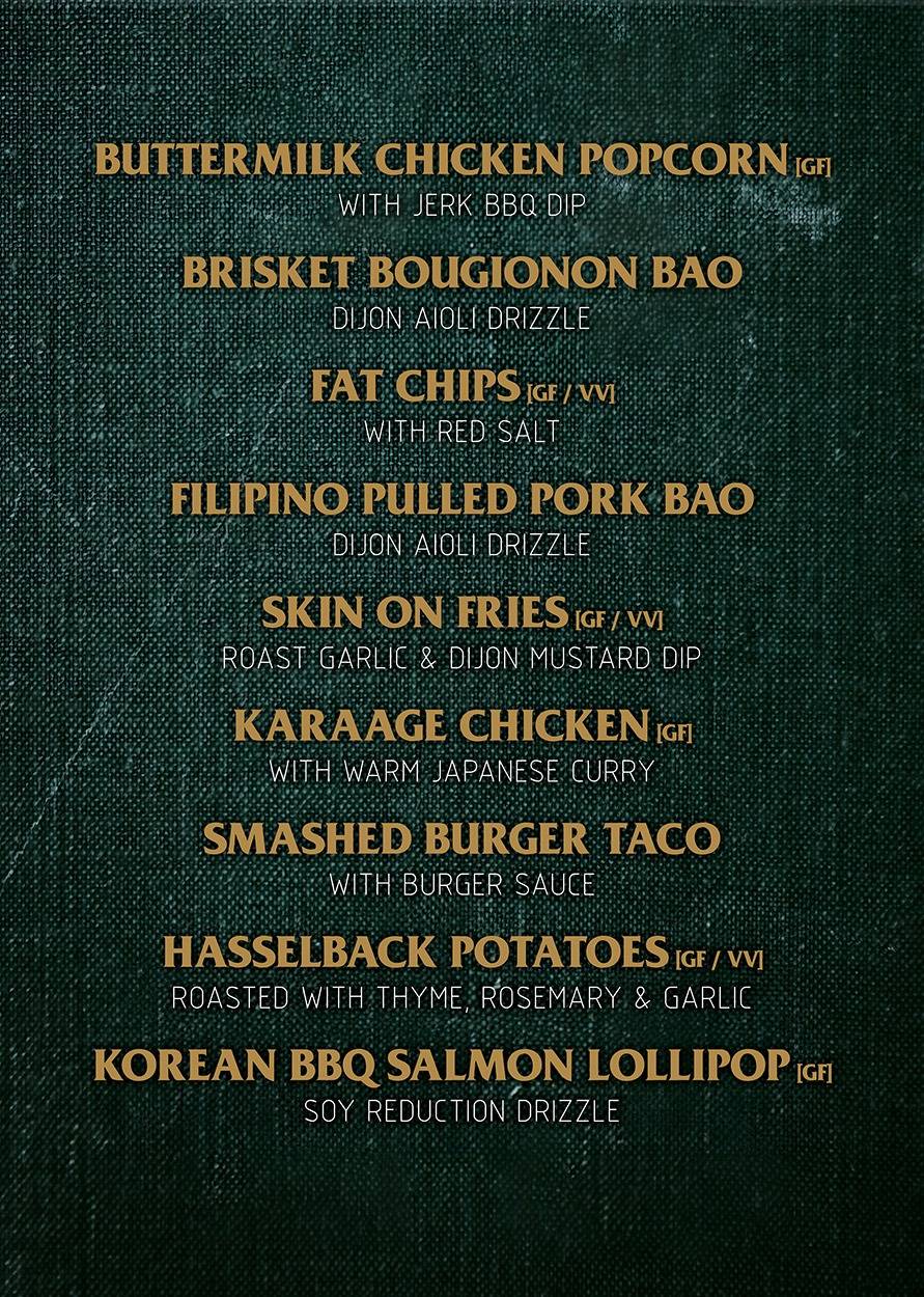 Menu at Accomplice pub & bar, Hull