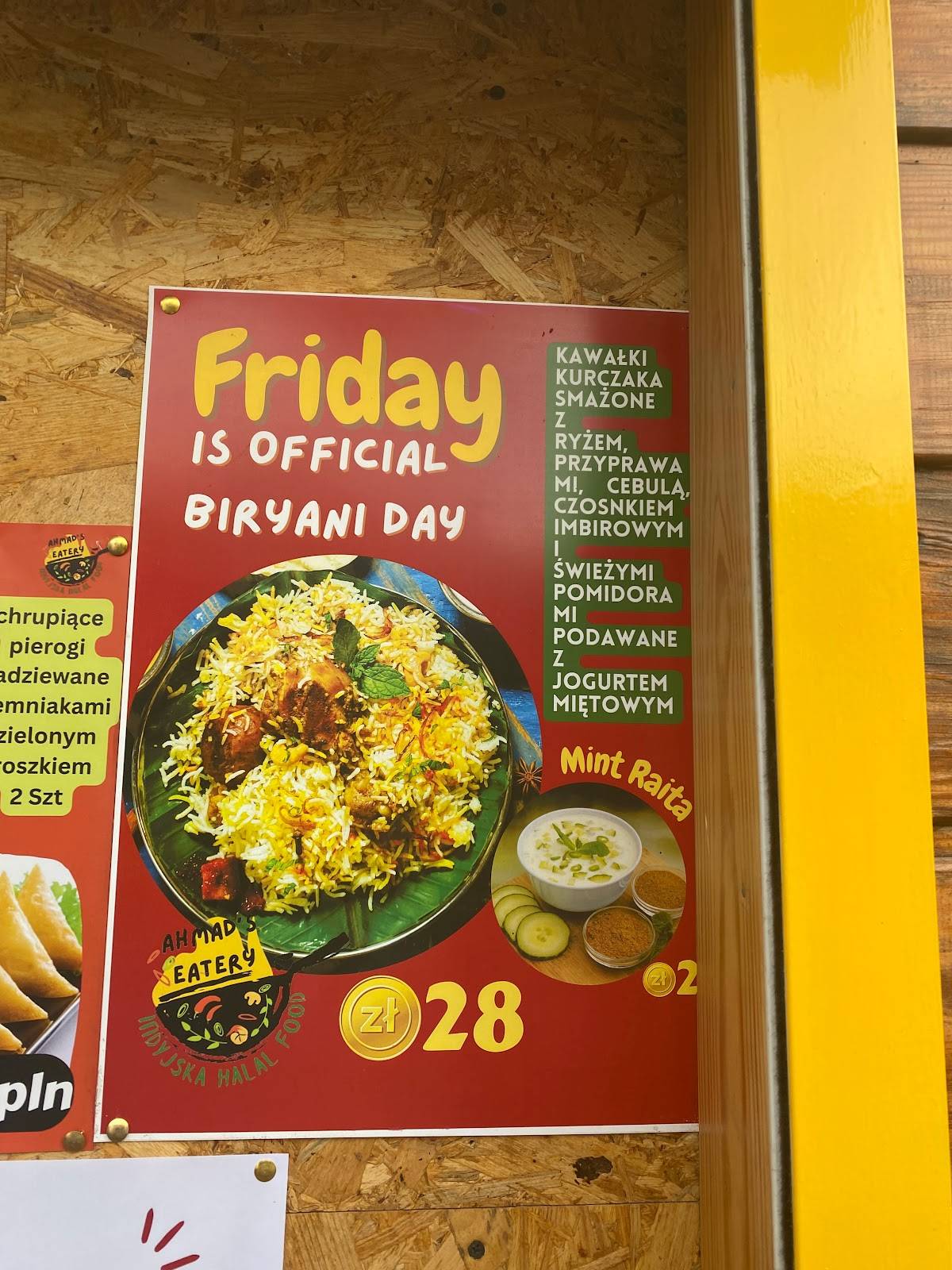 Menu at Ahmad Eatery (Halal Food Ownly) restaurant, Kraków