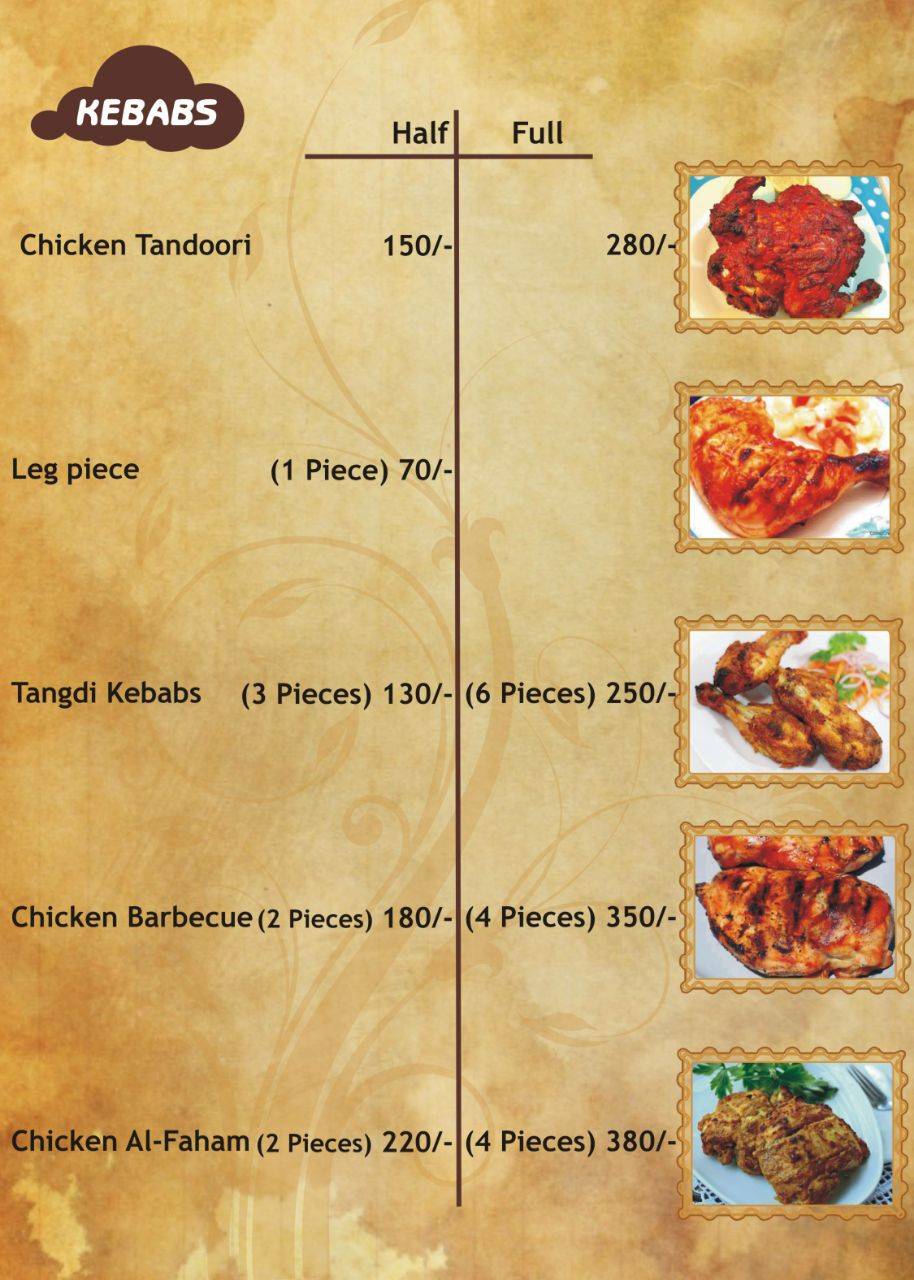 Menu at Aladdin Arabian Family Restaurant, Hyderabad