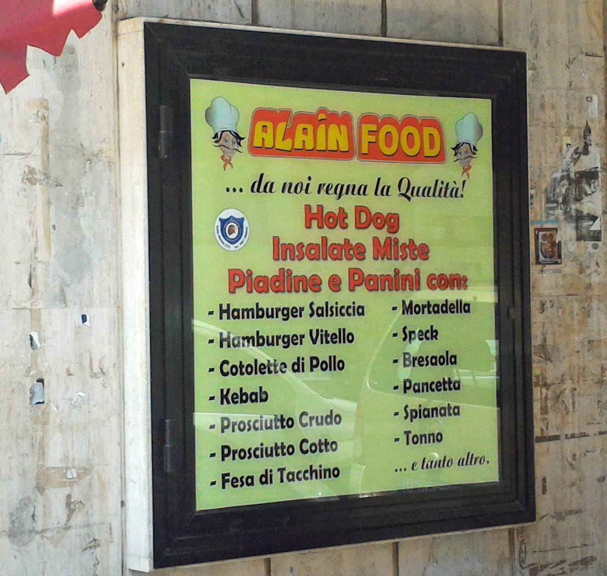 Speisekarte von Alain Food...hotdog…and…more restaurant, Crotone