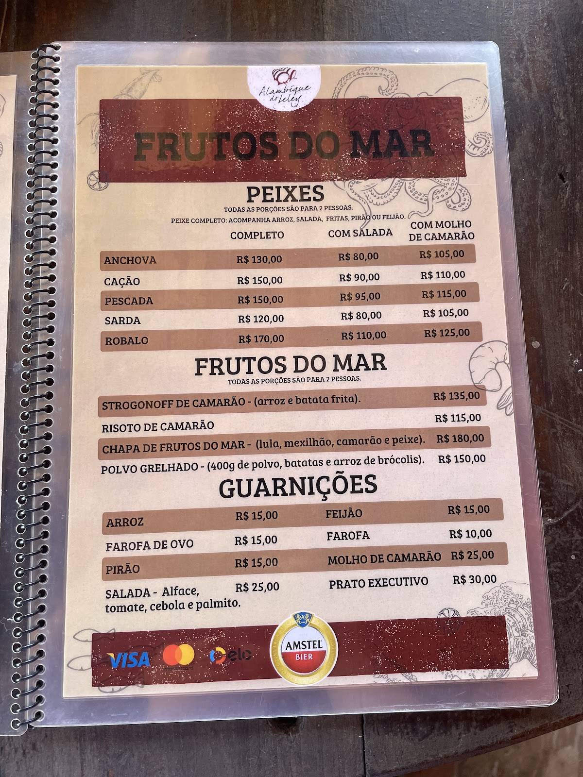 Menu em Alambique do Leley restaurante, Campos dos Goytacazes