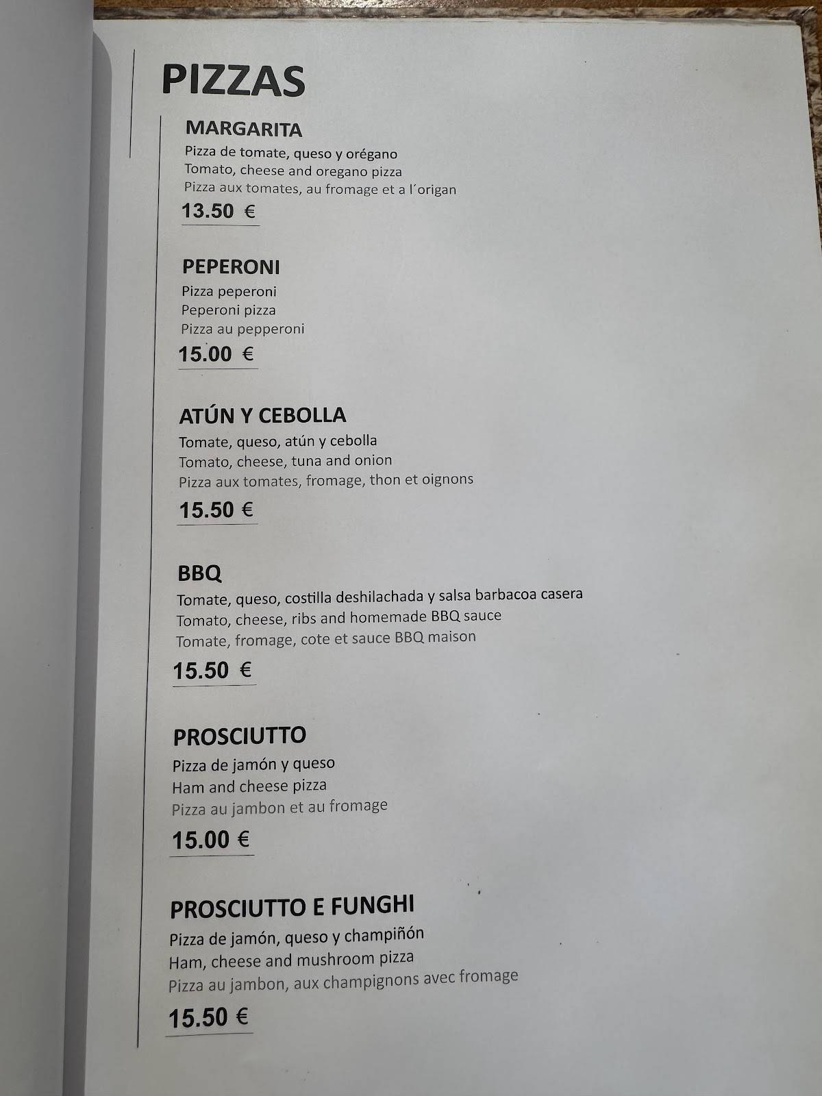 Menu at Alcazaba Vive Lagoon Restaurant, Spain, Calle Cortijo del ...