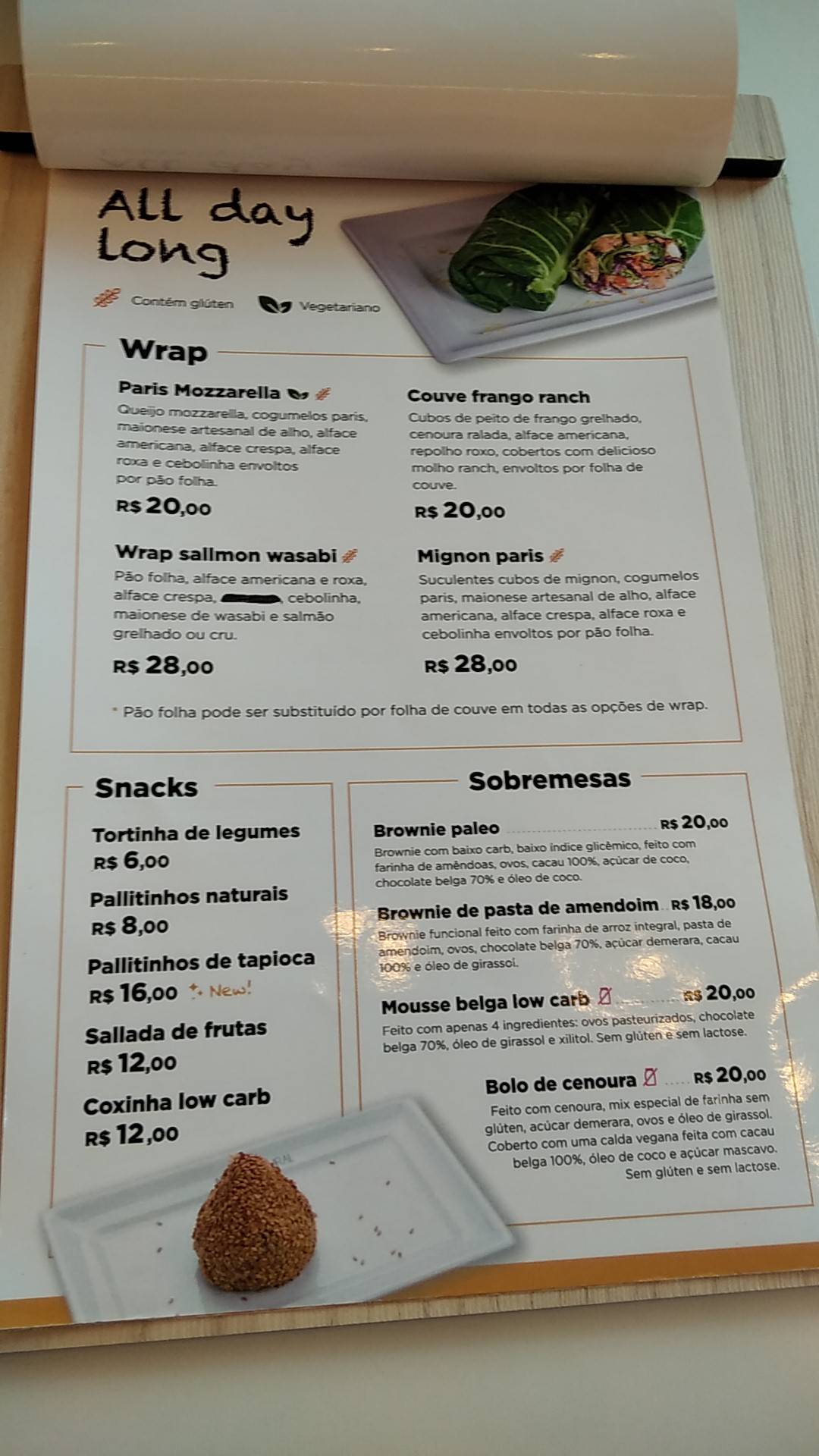 Carta del restaurante All Natural - Batel, Curitiba