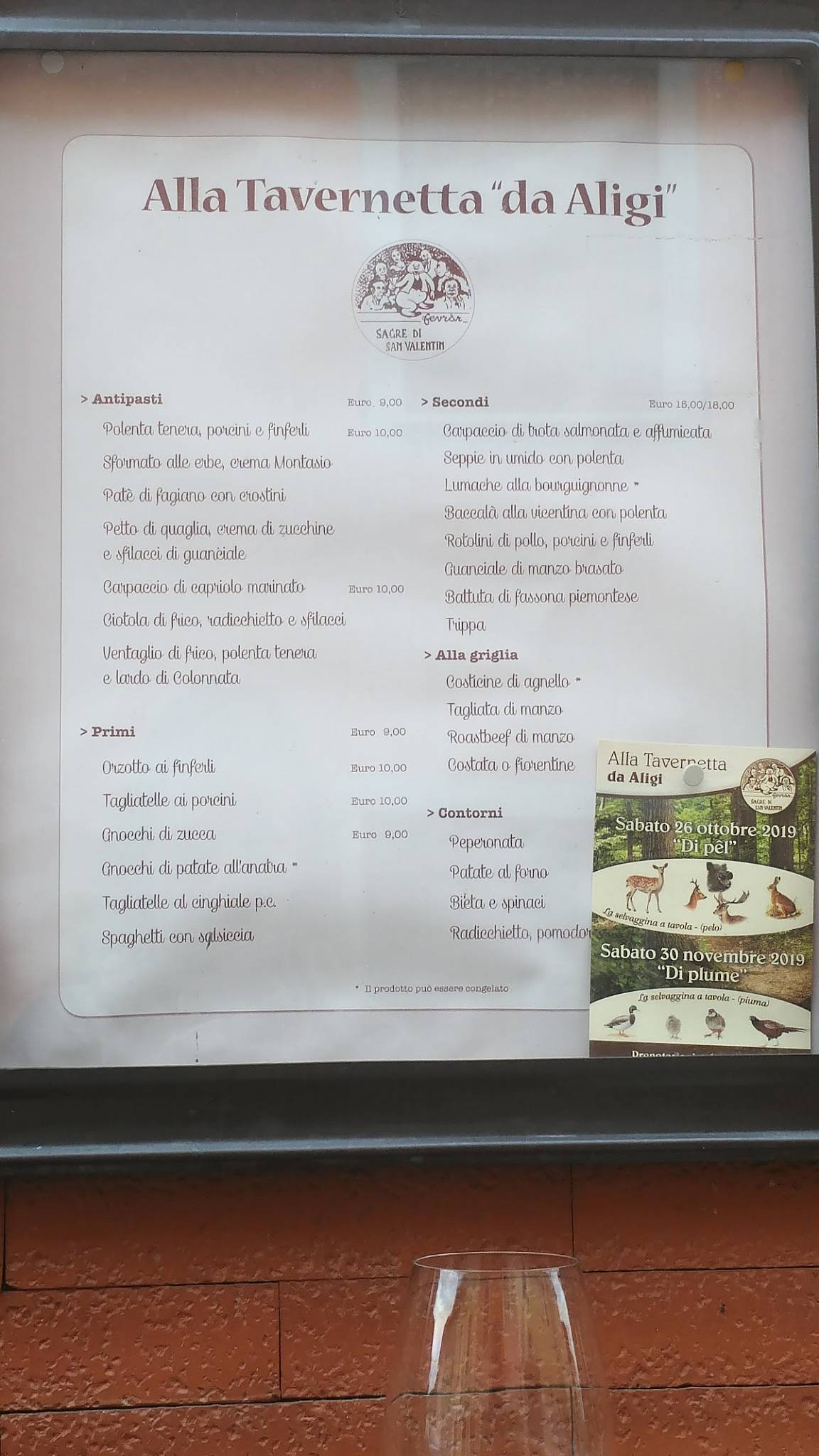 Menu da Alla Tavernetta Da Aligi ristorante, Porpetto, Via Giacomo ...