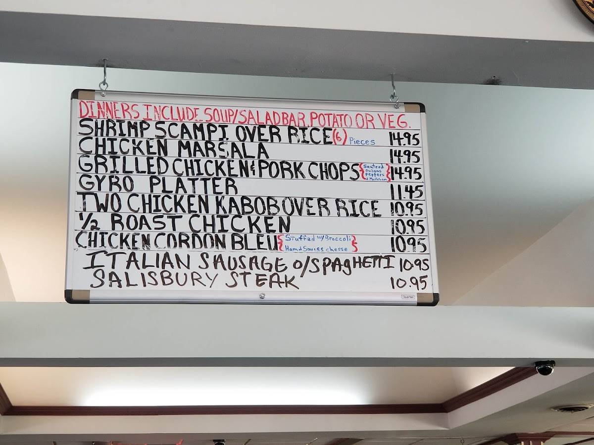 Menu at Bethlehem Diner restaurant, Allentown