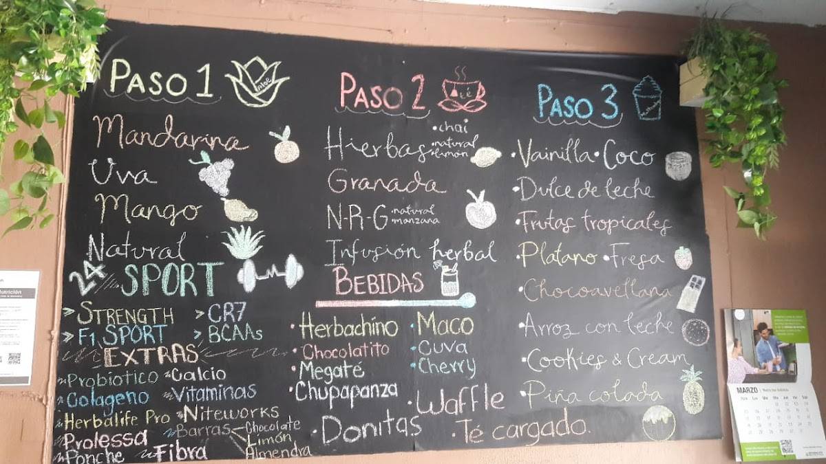 Menu at Club de nutrición ALOHA (HERBALIFE), Guadalajara
